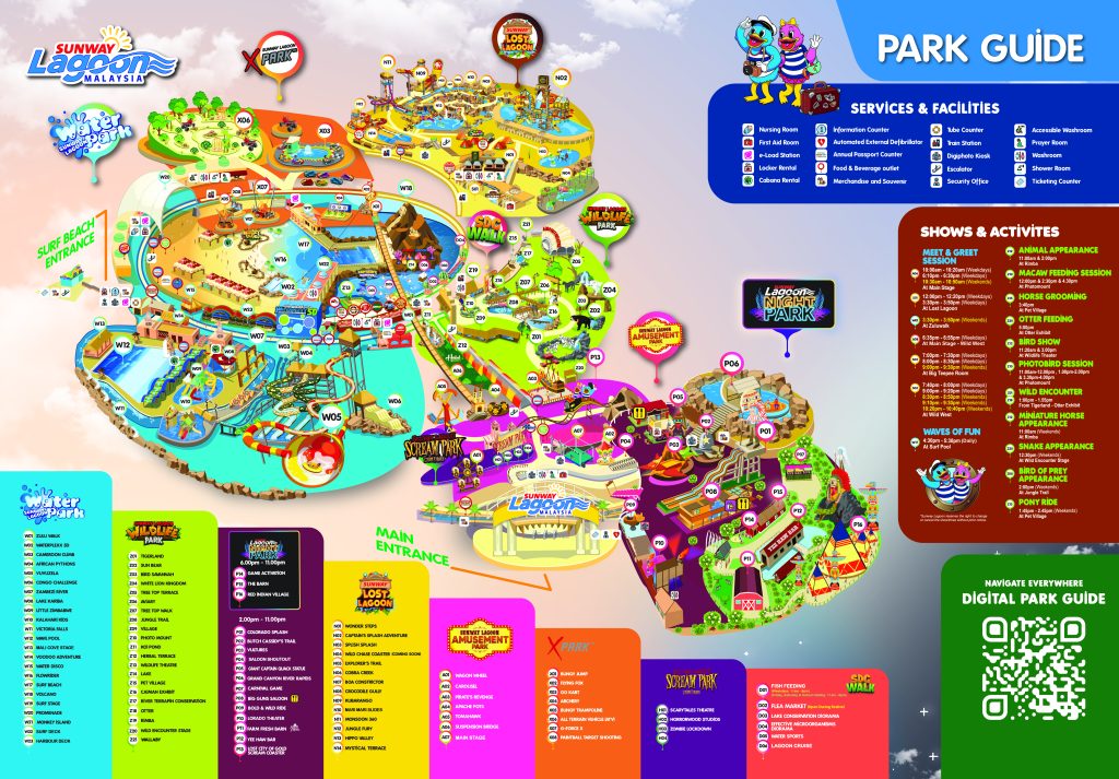 Park Map - Sunway Lagoon, Malaysia